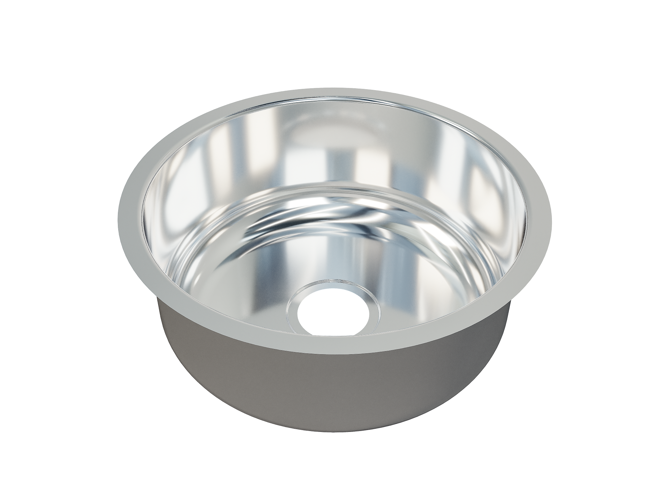 Cuba redonda de aço inox para cozinha modelo N32FSTD - Fabrinox