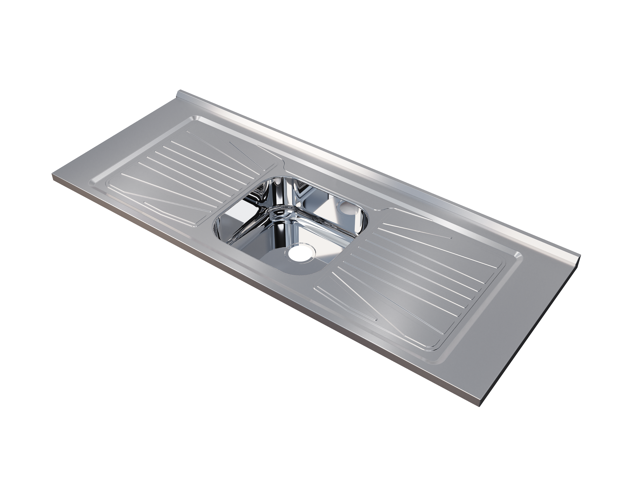 Pia de aço inox luxo AISI304 para cozinha modelo PSL1400, 140x55cm ...