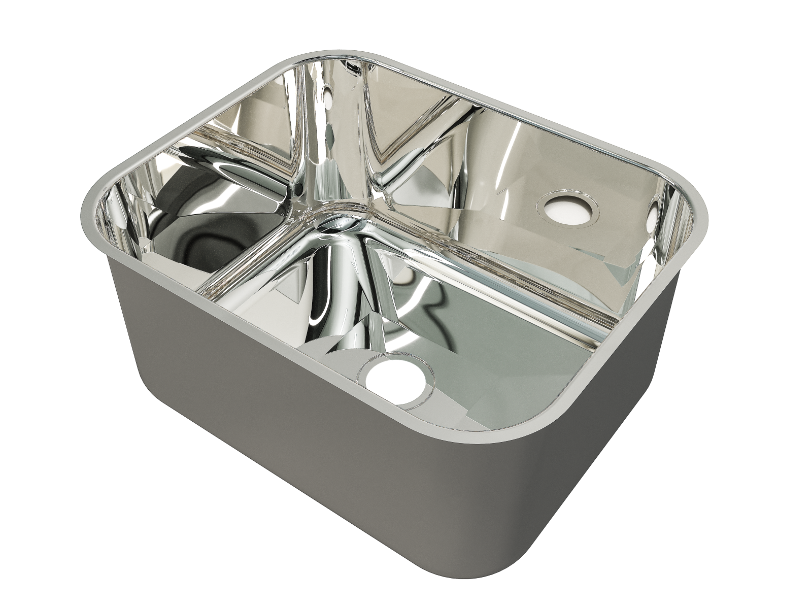 Cuba de aço inox AISI304 para cozinha modelo N40F25IND - Fabrinox